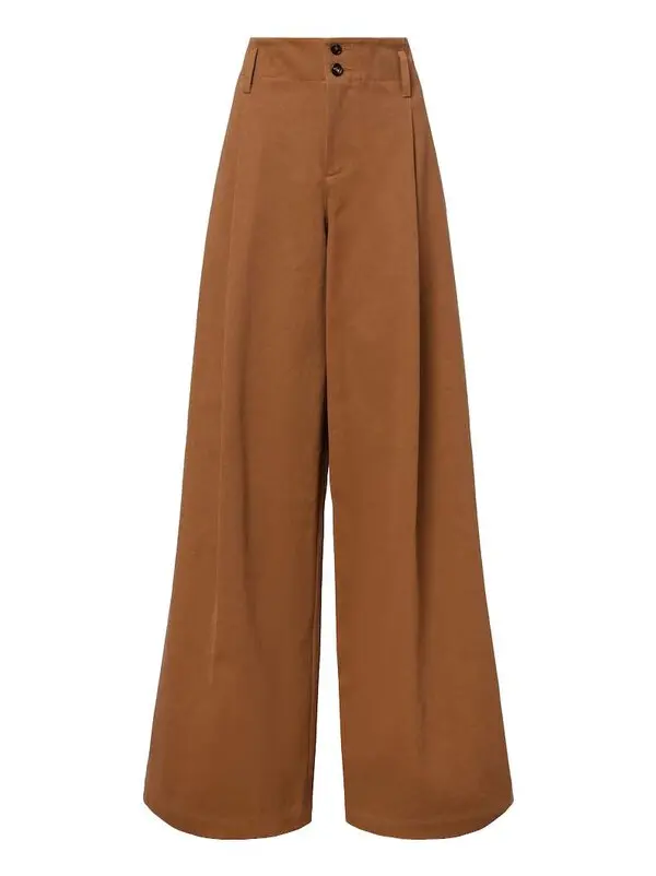 Chloé High-rise Wide-leg Pants - Brown