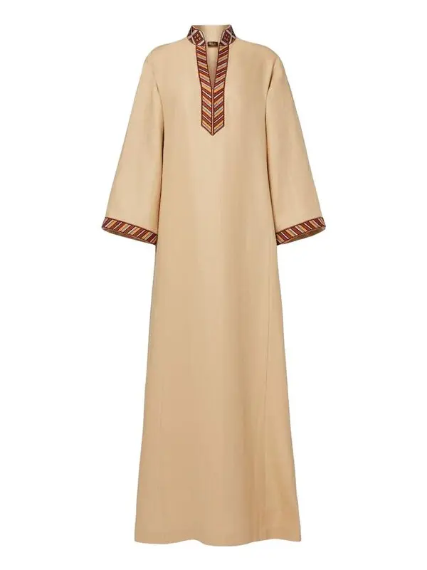 Loro Piana Tilde Cotton Kaftan - Beige