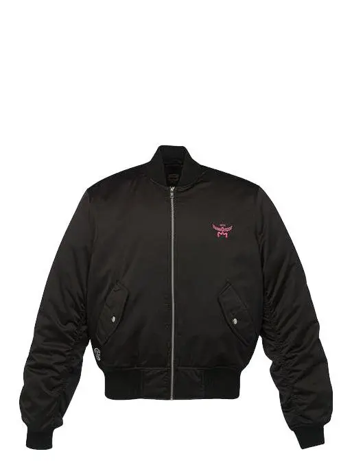 Mcm X Snipes Satin Bomber Jacket - Black