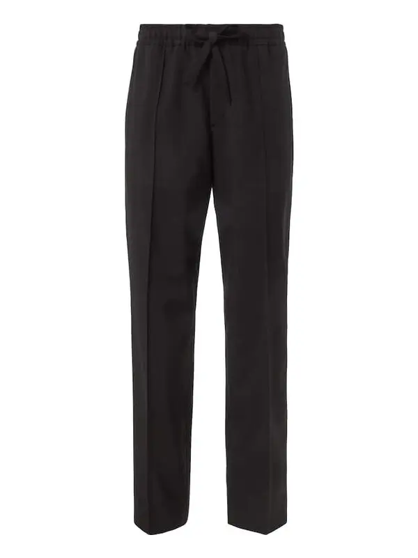 Valentino Garavani Virgin Wool Straight Trousers - Black