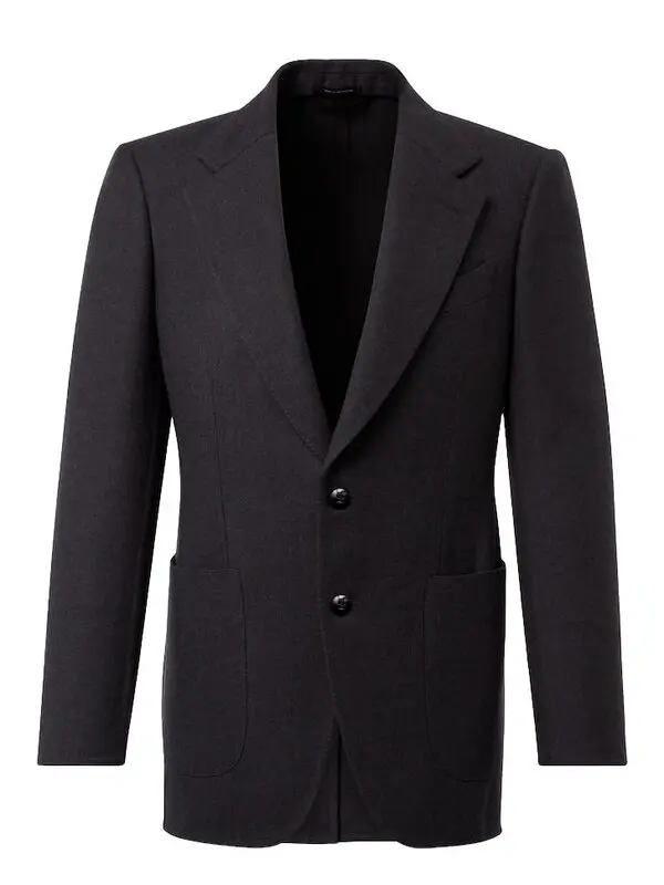 TOM FORD Wool And Silk Blazer - Grey