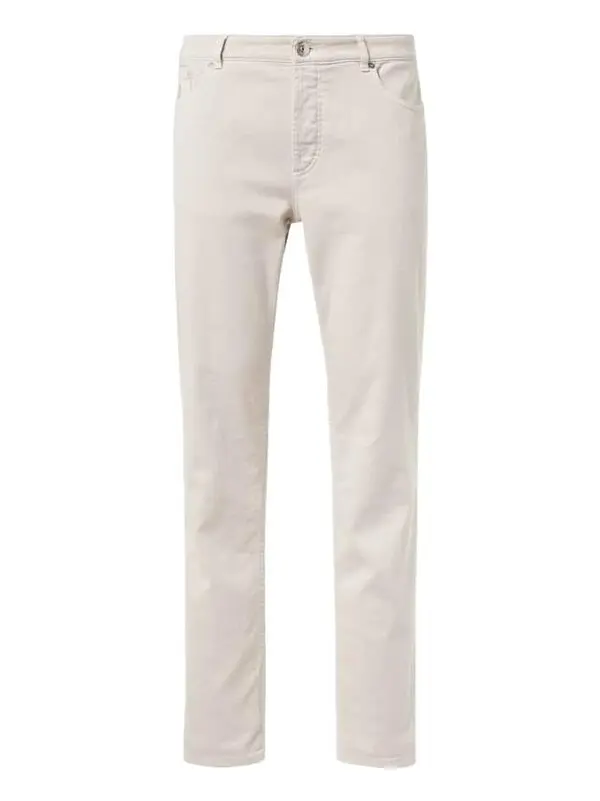 Brunello Cucinelli Mid-rise Slim Jeans - Beige