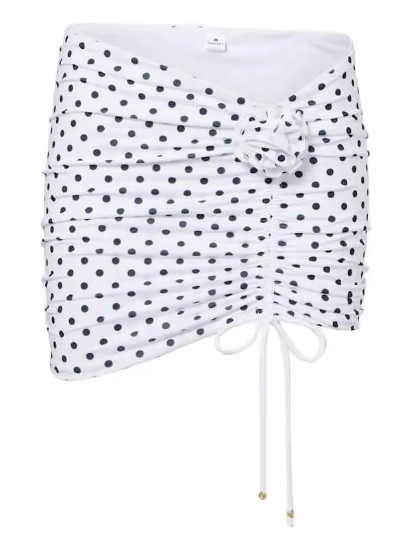BANANHOT Stefani Polka-dot Mini Skirt - White