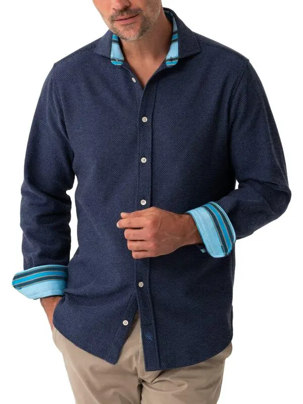 KOY CLOTHING Button Up Shirt - Dark Blue