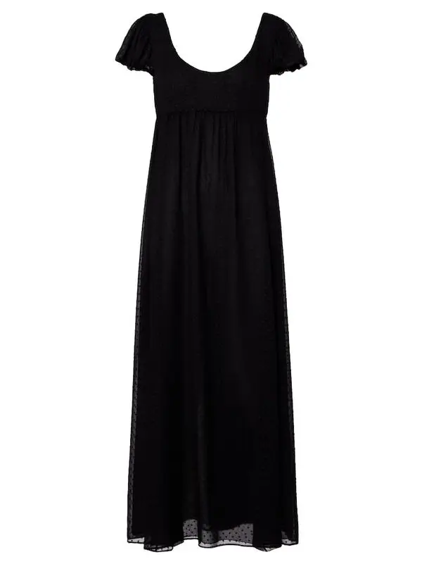 Chloé Silk Point D'esprit Maxi Dress - Black