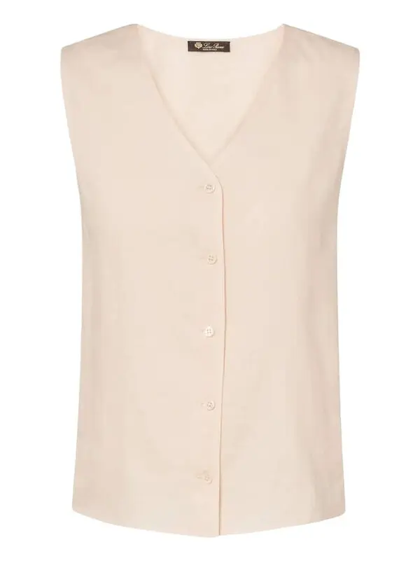 Loro Piana Milly Ramie Vest - Beige