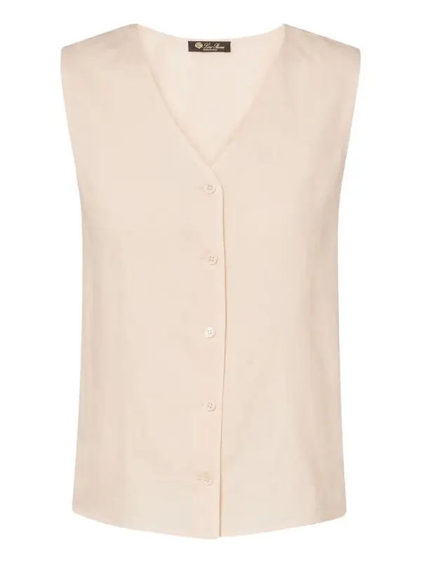 Loro Piana Milly Ramie Vest - Beige