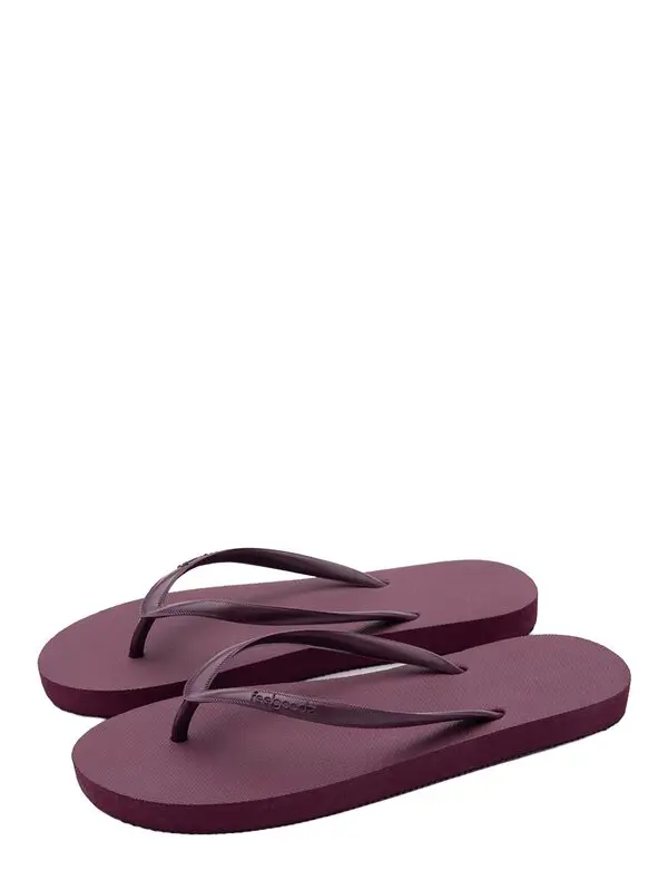 FEELGOODZ Slimz Core Natural Rubber Thong Sandals - Sangria
