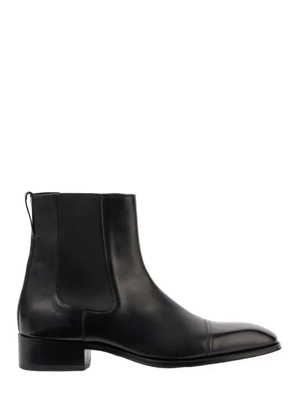TOM FORD Hainaut Leather Chelsea Boots - Black