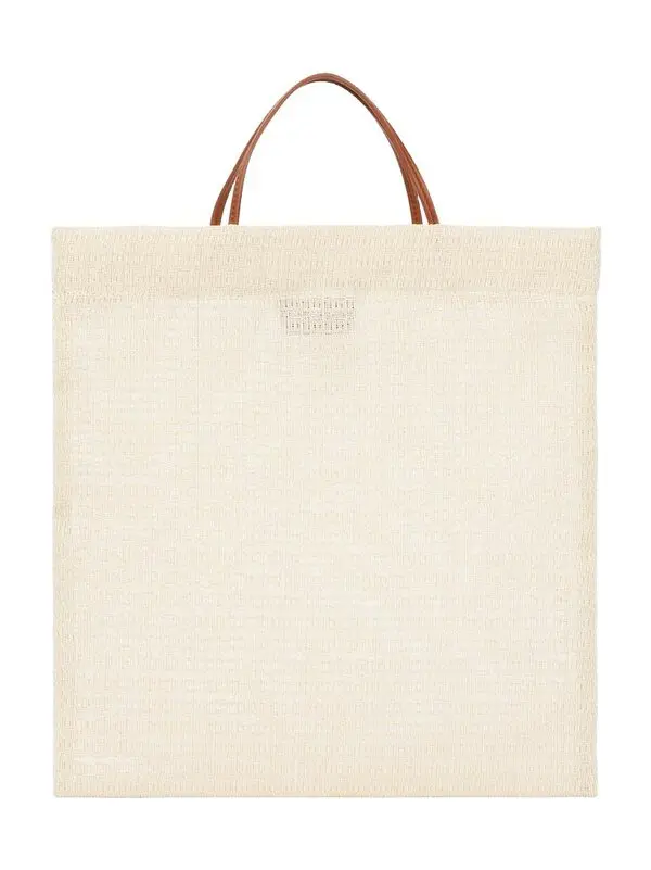 THE ROW Barn Mini Leather-trimmed Tote Bag - Neutrals