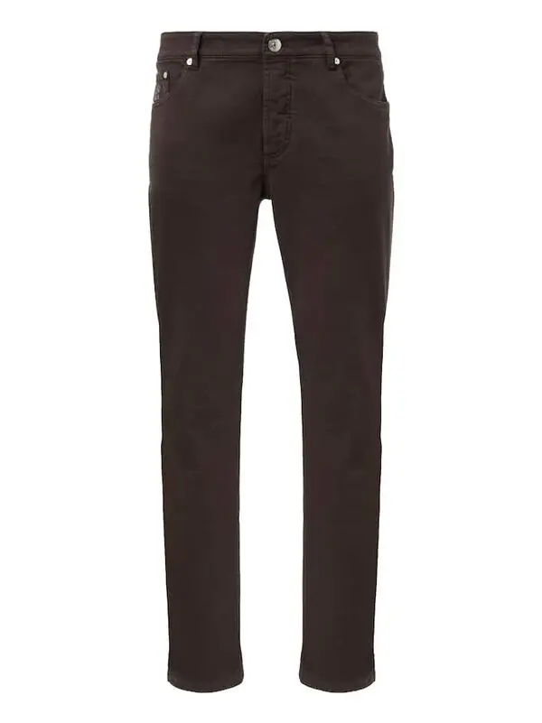 Brunello Cucinelli Mid-rise Straight Jeans - Brown