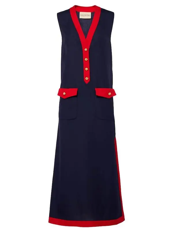 Valentino Garavani Vlogo Midi Dress - Blue