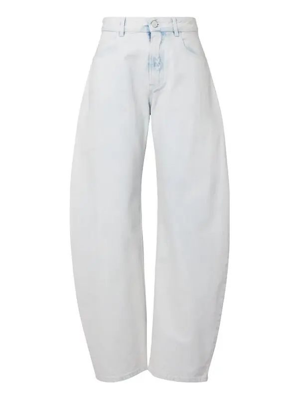 Alaïa Low-rise Barrel-leg Jeans - Blue