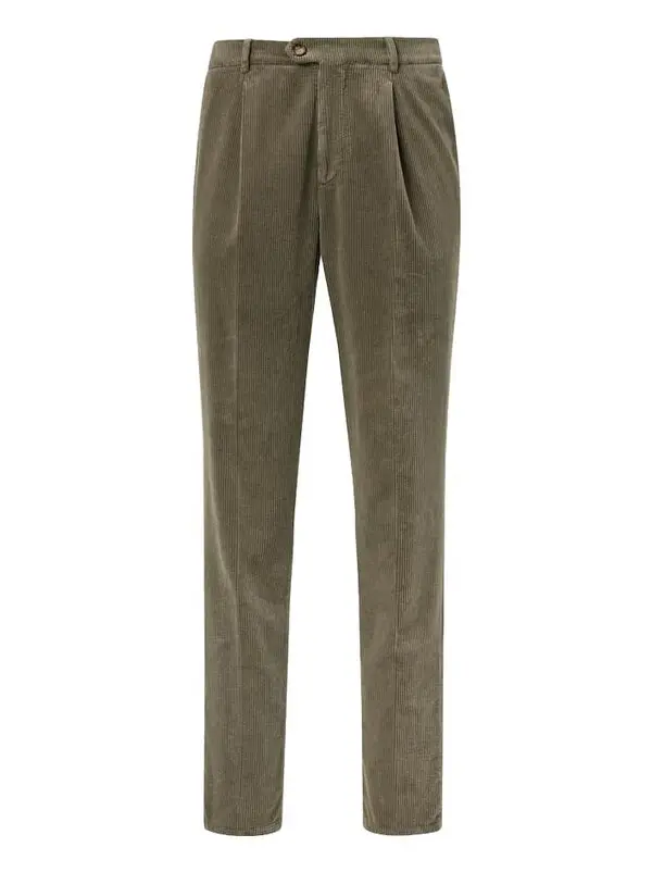Brunello Cucinelli Cotton Corduroy Chinos - Green