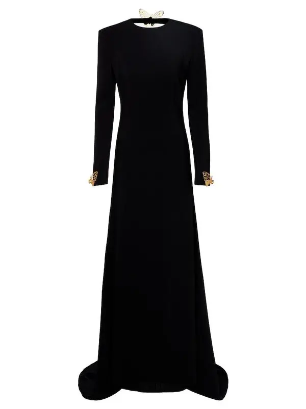 Oscar De La Renta Open-back Gown - Black
