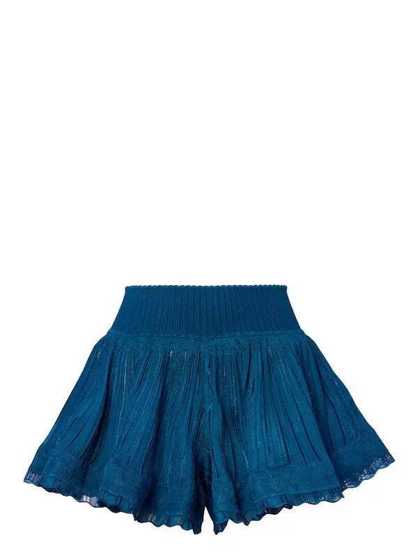 Alaïa Ribbed-knit Skort - Blue