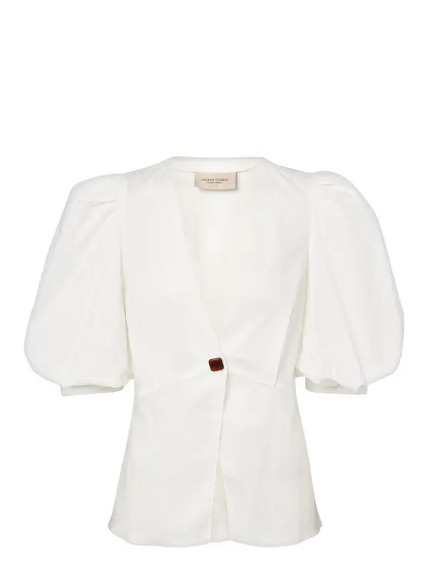 ADRIANA DEGREAS Cotton Top - White