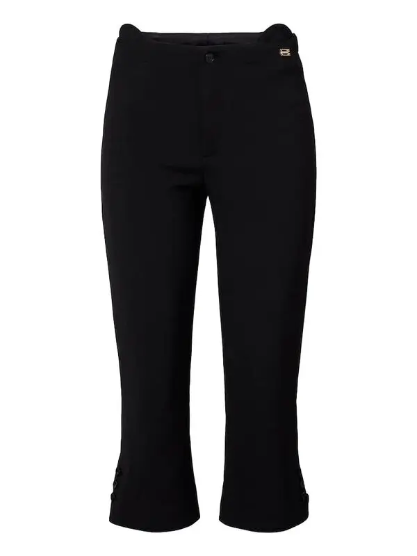 Victoria Beckham Logo Capri Pants - Black