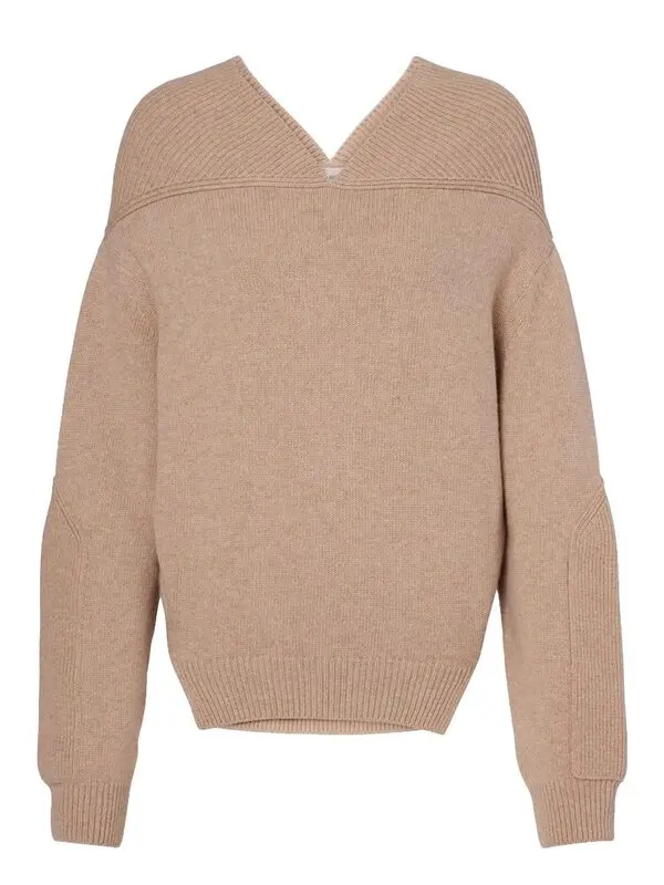 Victoria Beckham Wool And Cashmere Sweater - Beige