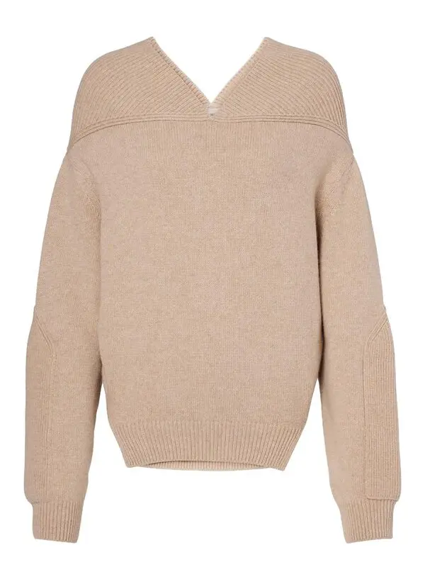 Victoria Beckham Wool And Cashmere Sweater - Beige