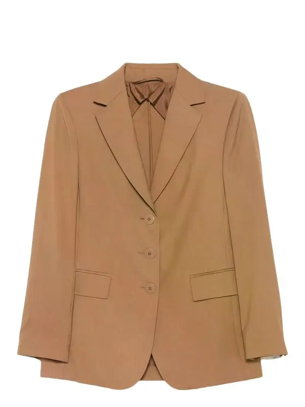 Max Mara Virgin Wool Single-breasted Blazer - Brown