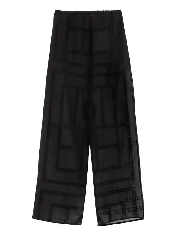 TOTEME Geometric-pattern Pants - Black