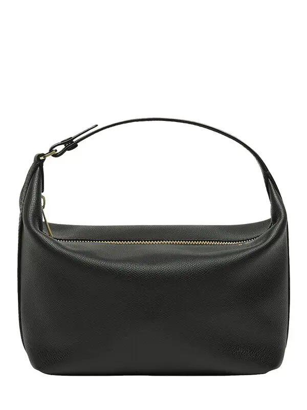 VALEXTRA Mochi Calfskin Leather Pouch Bag - Nero