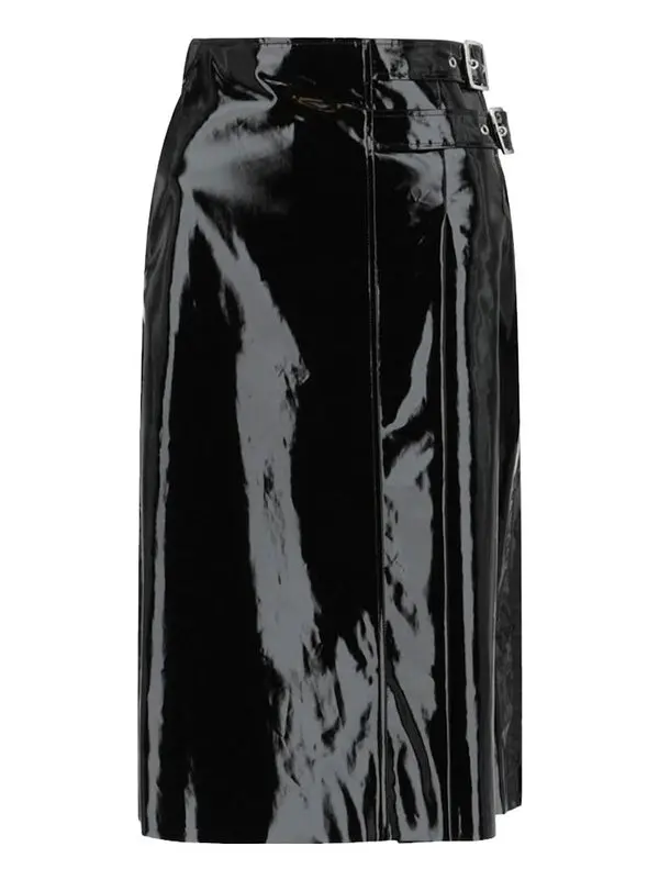 Gucci Vinyl Effect Skirt - Black