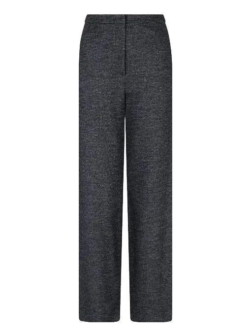 Emporio Armani Houndstooth Cloth Trousers - Black