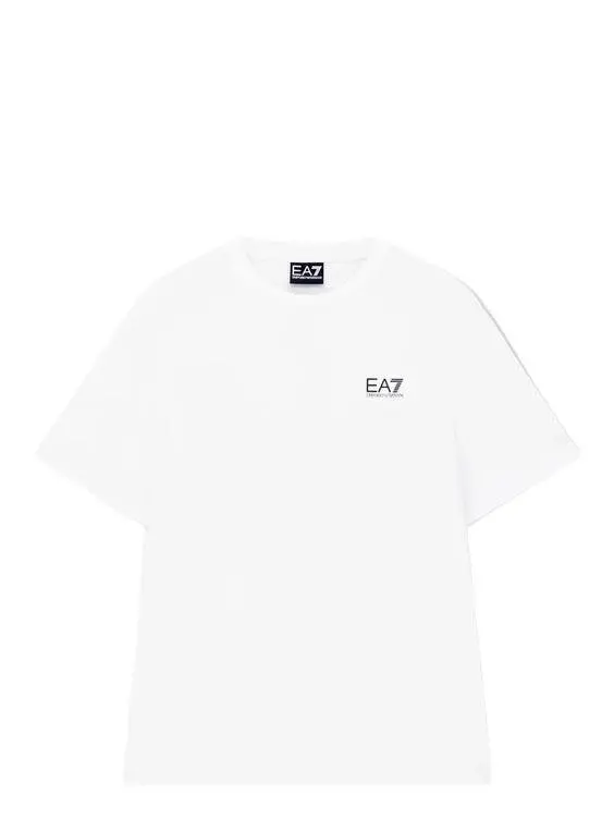 Emporio Armani Logo Series Cotton-jersey T-shirt - Natural