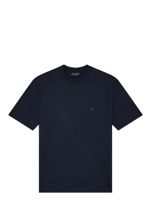 Emporio Armani Travel Essentials Lyocell-blend Jersey T-shirt - Navy