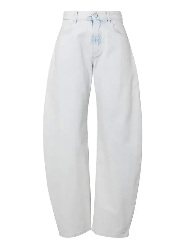 Alaïa Low-rise Barrel-leg Jeans - Blue