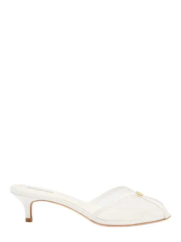 REFORMATION Wisdom Peep Toe Mule - Ivory