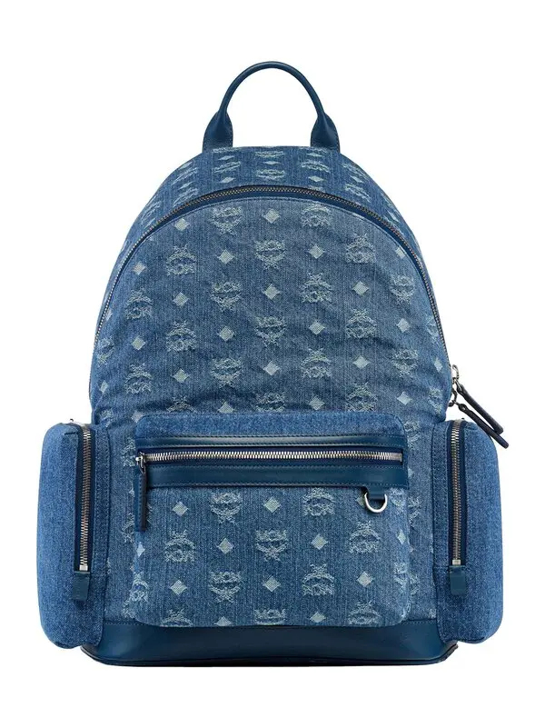 Mcm Stark Backpack - Denim Blue