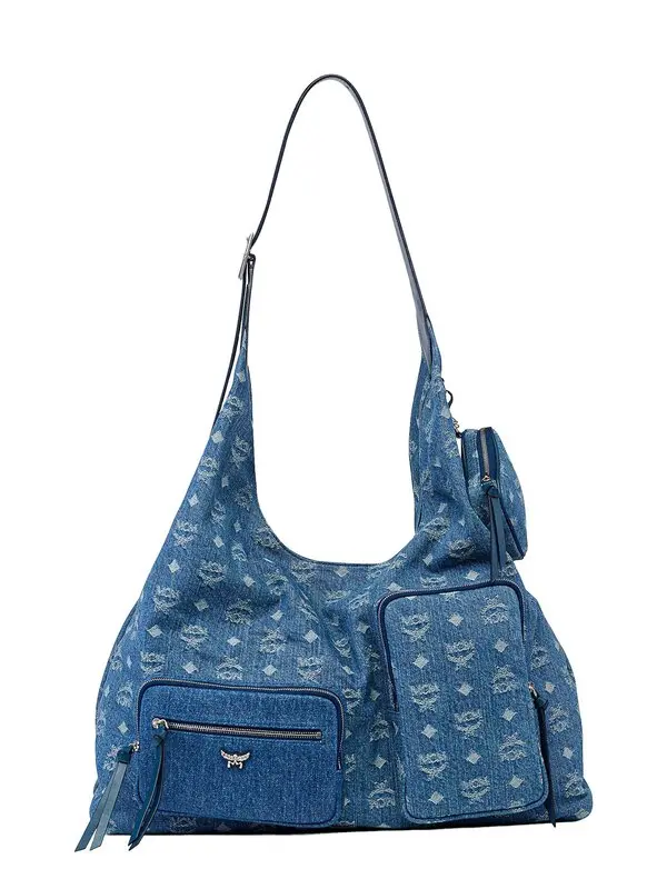 Mcm Aren Multi-shopper - Denim Blue
