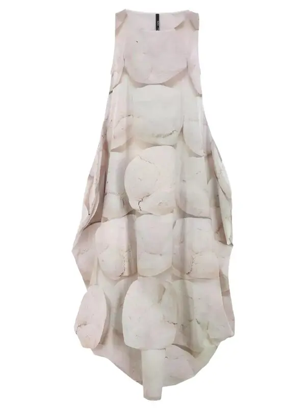 MARIA CALDERARA Printed Sleeveless Dress - Neutrals