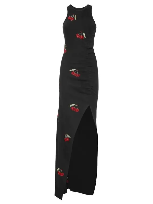 Philipp Plein Crystal-embellished Maxi Dress - Black