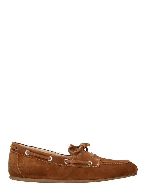 STUART WEITZMAN Suede Tinsley Moccasins - Brown