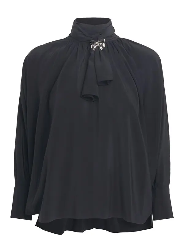 Max Mara Silk Leonida Blouse - Black