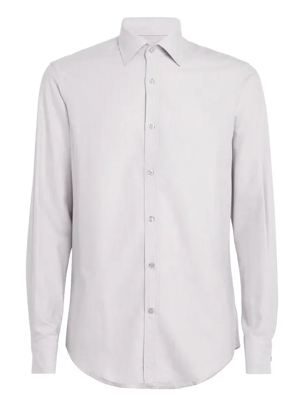 Paul & Shark Silk-cotton-cashmere Shirt - Grey