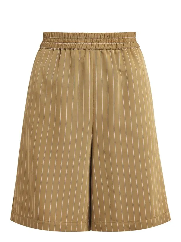 Max & Co. Stripe Elasticated Shorts - Yellow