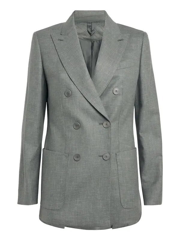 Max Mara Virgin Wool Palomba Sartoriale Blazer - Green
