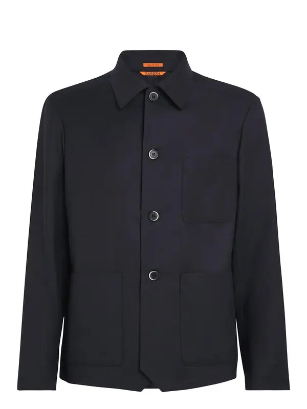 Barena Venezia Wool Overshirt - Navy