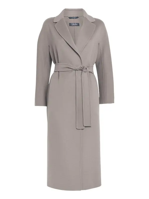 Max Mara Virgin Wool Esturia Wrap Coat - Grey