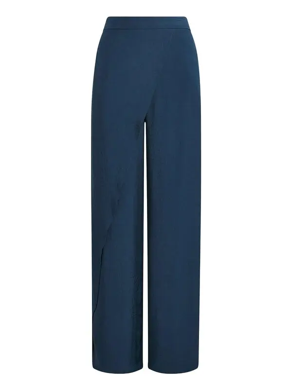 Max & Co. Drape-detail Trousers - Blue