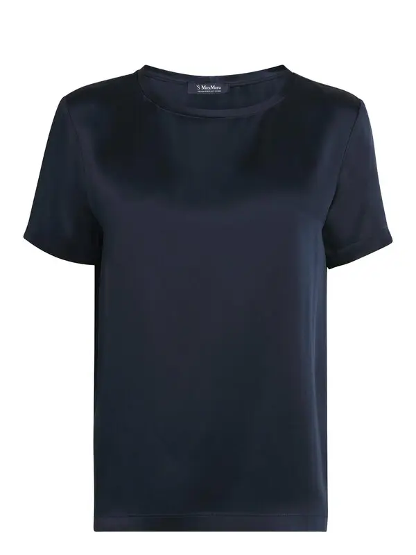 Max Mara Satin T-shirt - Blue