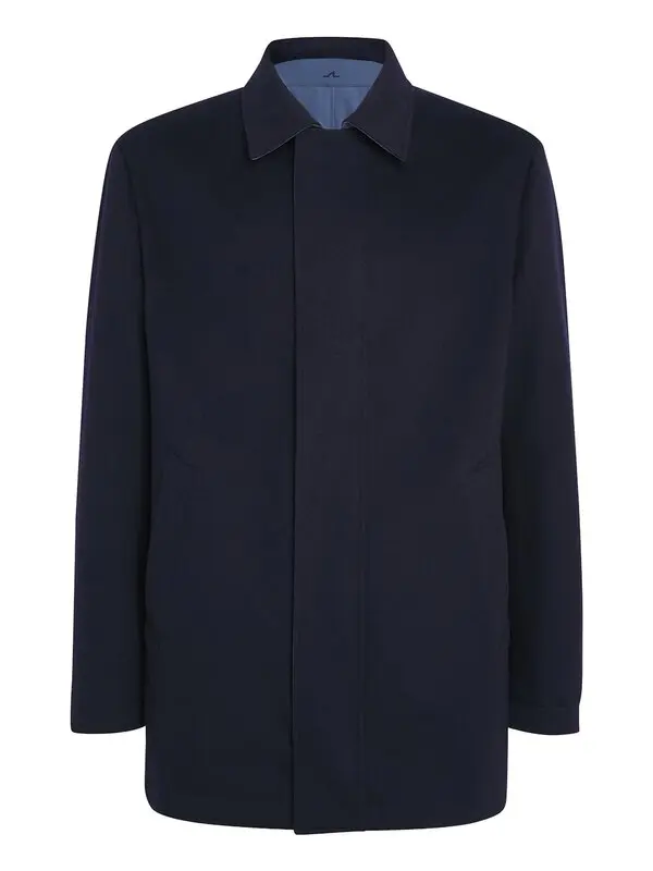Paul & Shark Cashmere Car Coat - Blue