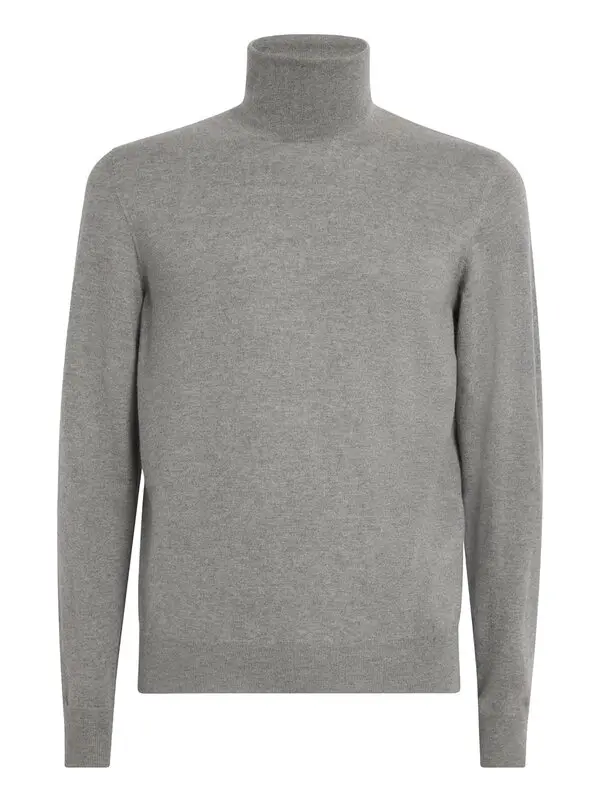 Ralph Lauren Purple Label Cashmere Roll-neck Sweater - Grey