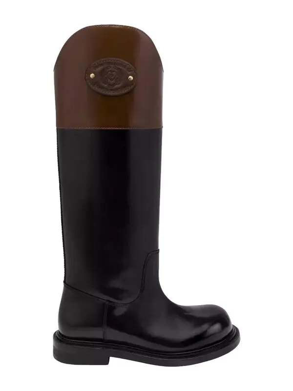 Moschino Leather Boots - Black