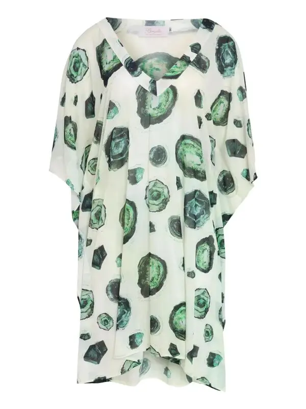 BRIGITTE Graphic-print Kaftan - Esmeraldas